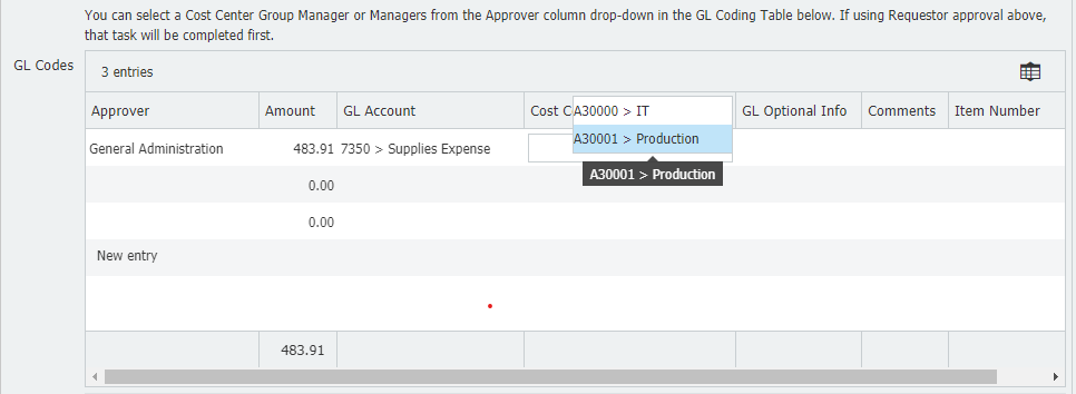 How are invoices GL coded?